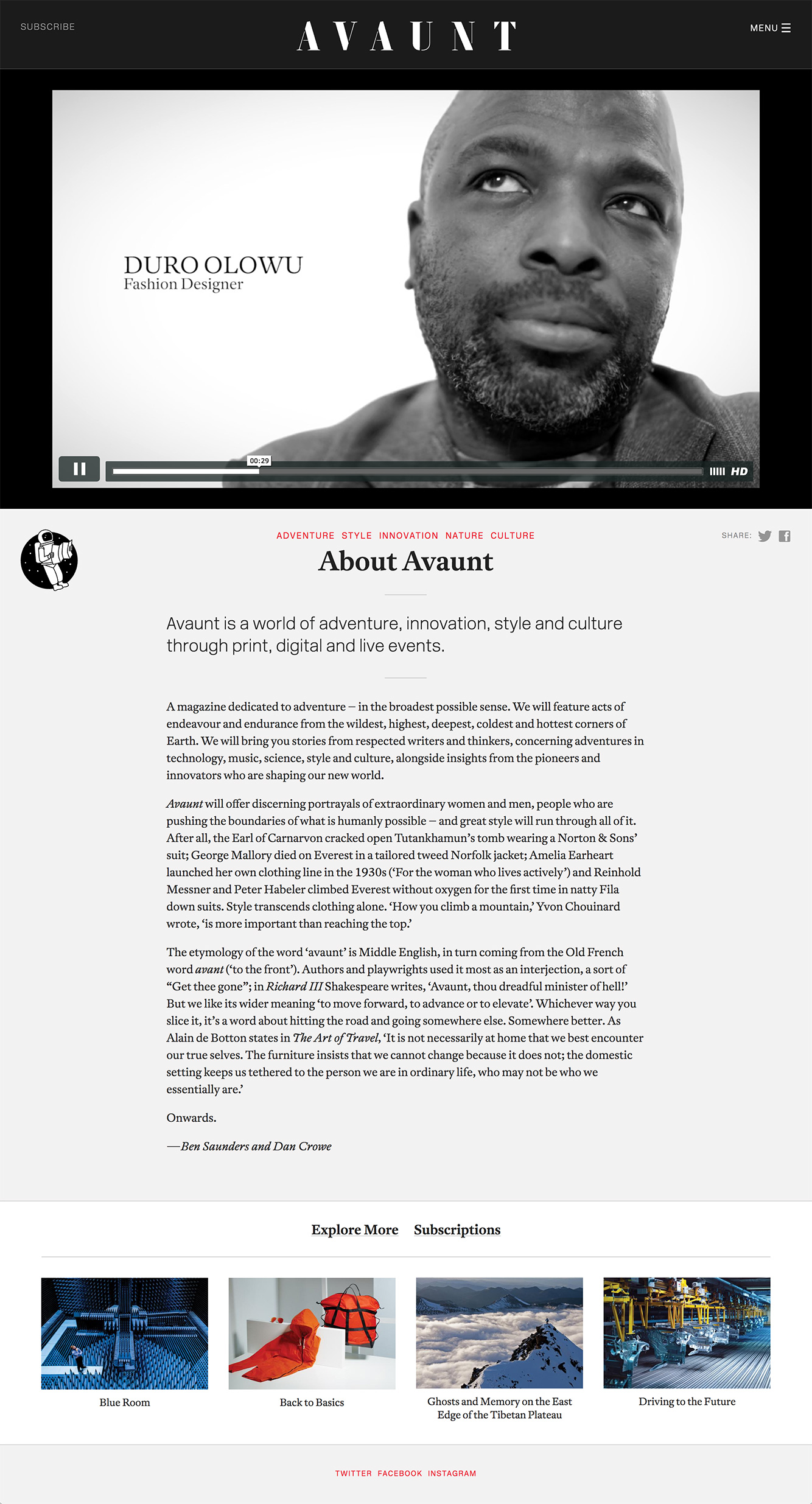 Avaunt Magazine | Studio Lindeman